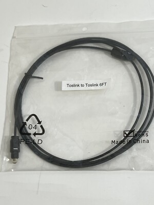 6FT Gold Plated Toslink to Mini Toslink Optical Mini Plug Digital Audio ...