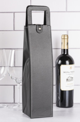 Clipper 199 Wine Bottle Carrying Bag Portable Tote Bag Faux Leather ...