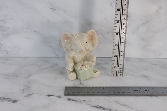 Lenox Elephant Birthday Wishes Figurine October Pink Stone B11 for sale ...