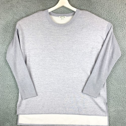 Orvis Wool Sweater Mens Large Gray Business Casual Outdoor Hiking ...