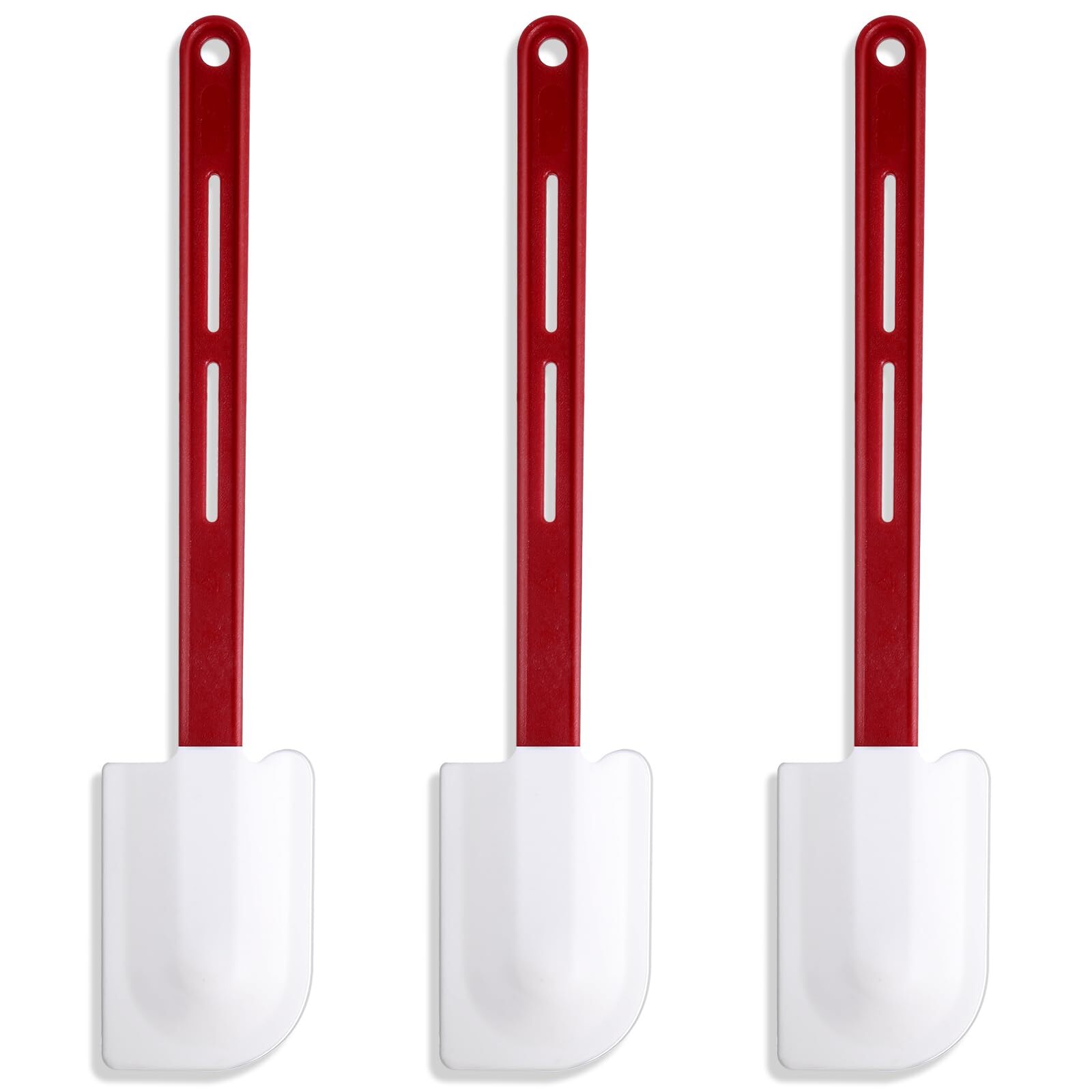 Set of 3 High Temp Silicone Spatulas Heat Resistant Rubber Spatula ...