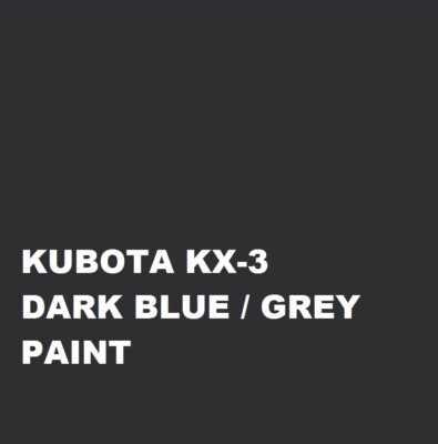 KUBOTA KX-3 DARK BLUE / GREY Machinery 1lt Enamel Paint Brush or Spray ...