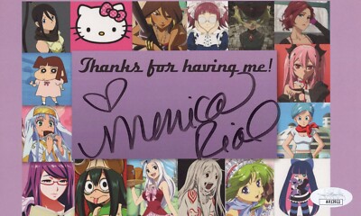 MONICA RIAL Signed VOICE ACTOR 5.5x8.5 Photo TSUYU ASUI Autograph JSA ...