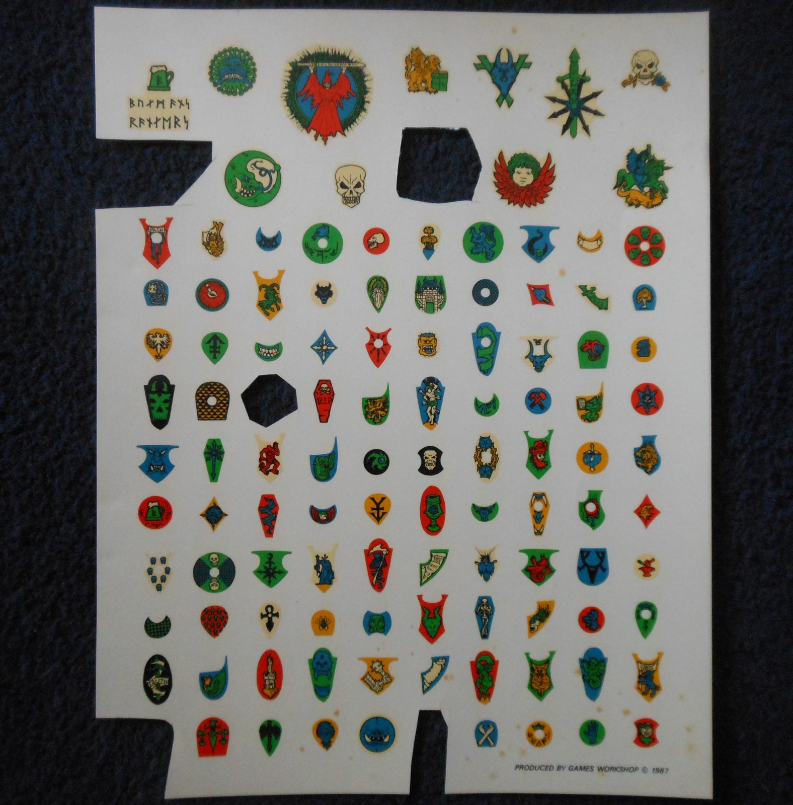 1987 Arcane Armorials Citadel Miniatures Shield Transfers Waterslide ...