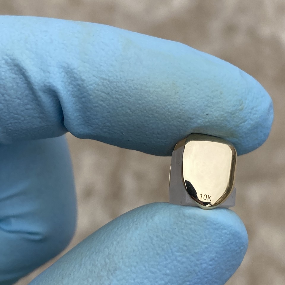 Real Solid 10K Gold Tooth One Single Cap Pre Made Slug K9 Canine Teeth ...