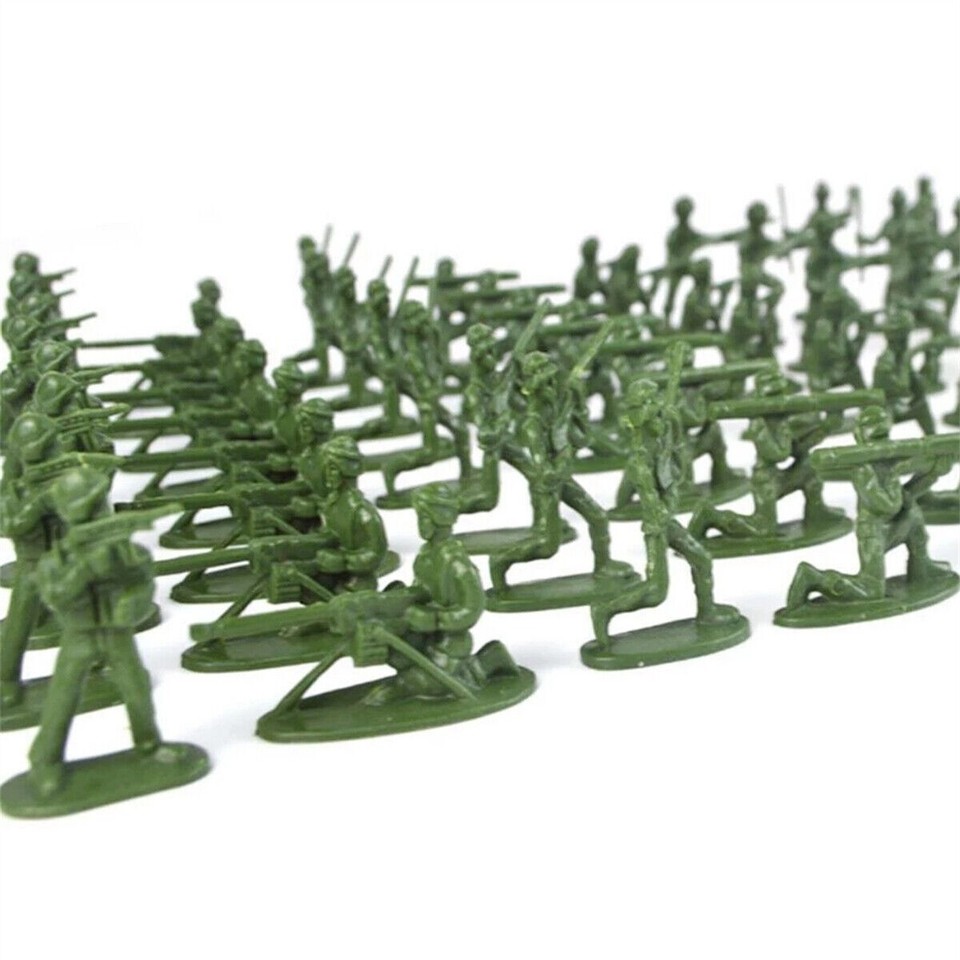 56 Pieces Military Playset WWII Soldiers Base Toys Models 5cm Army Men ...