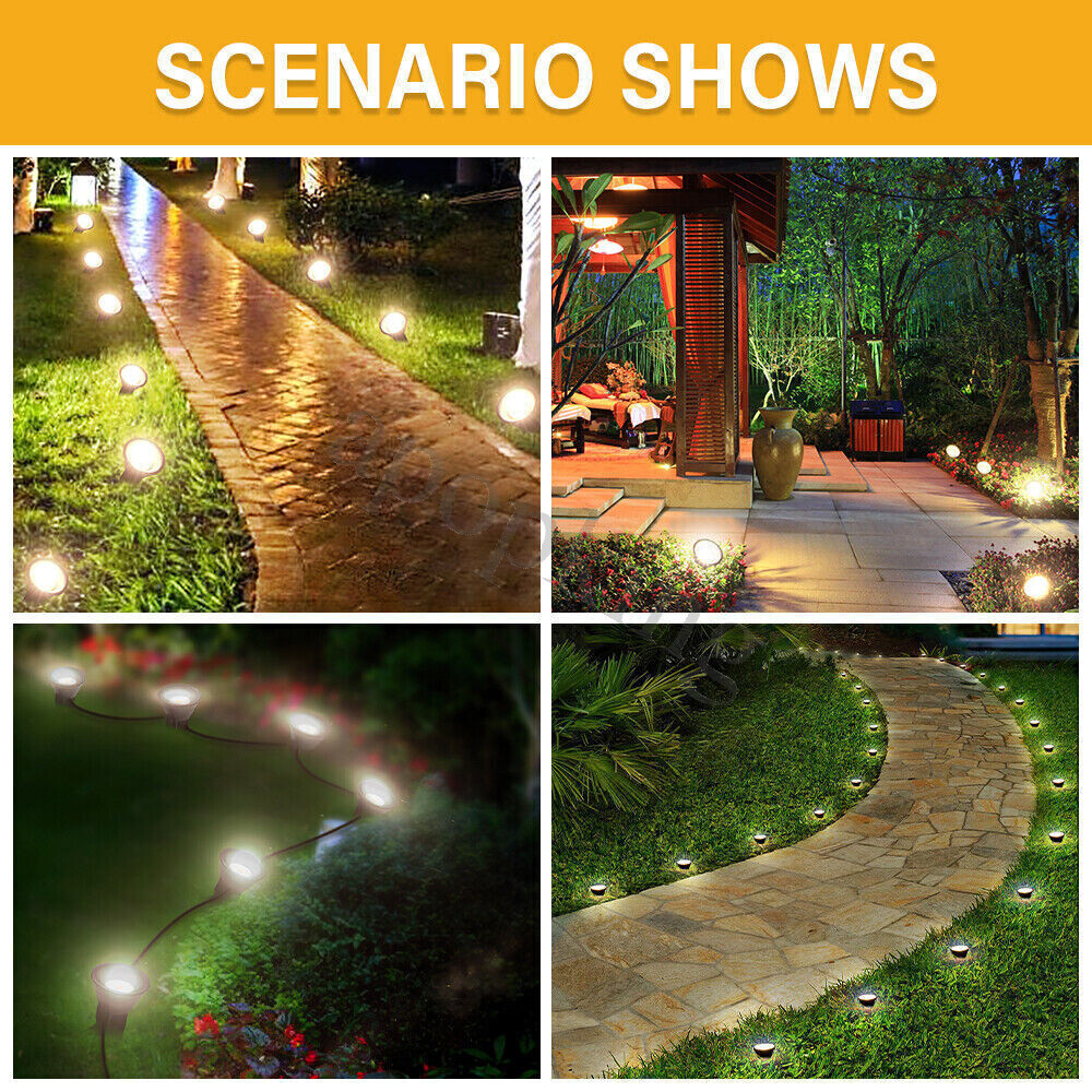 Solar Spot Lights LED Garden Outdoor Pathway Lawn Fence Lamp Spotlight ...