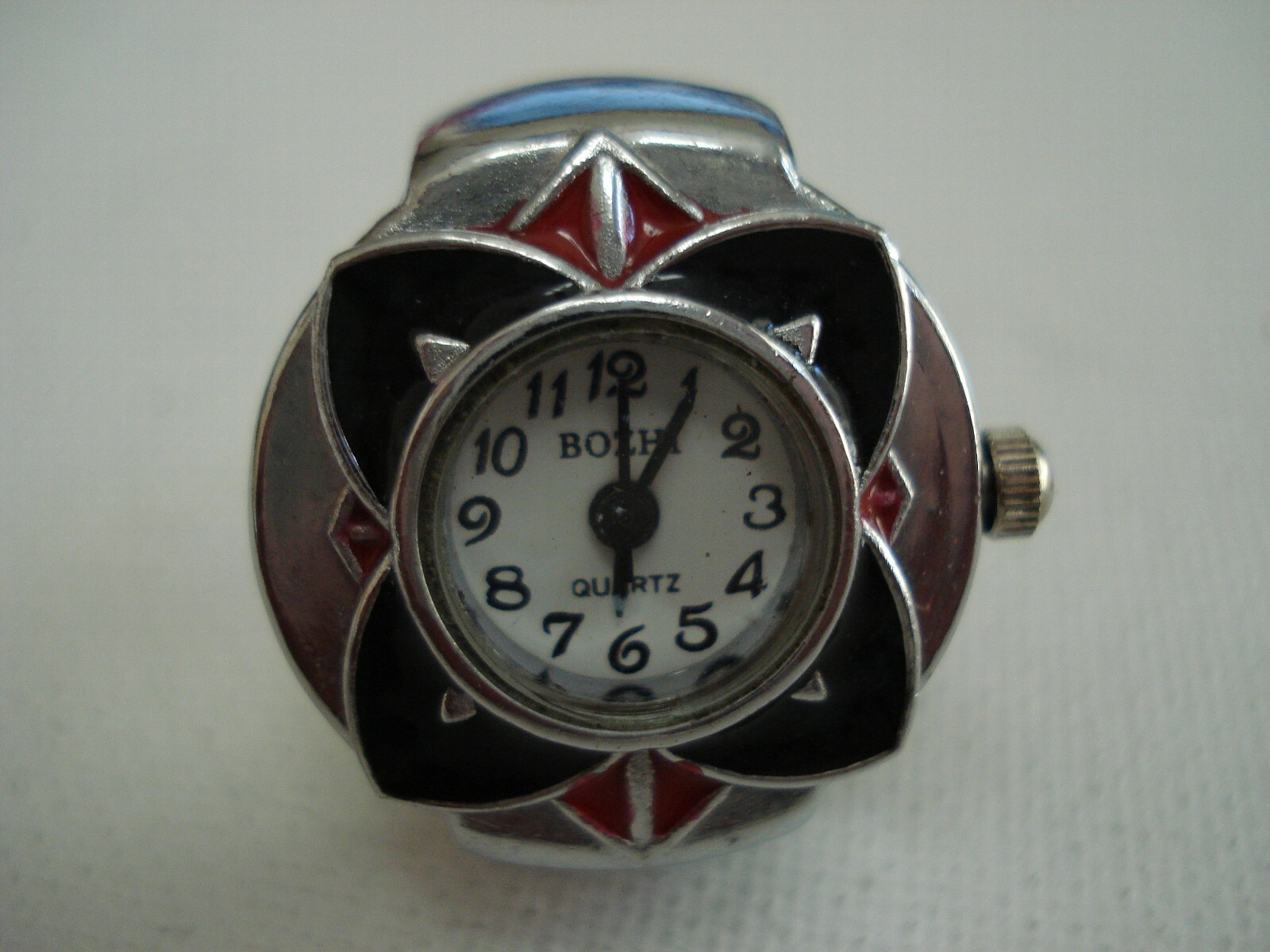 RARE VINTAGE DIAMOND ROGERS WINDING 17 JEWELS BOZHI FLOWER RING PIN ...