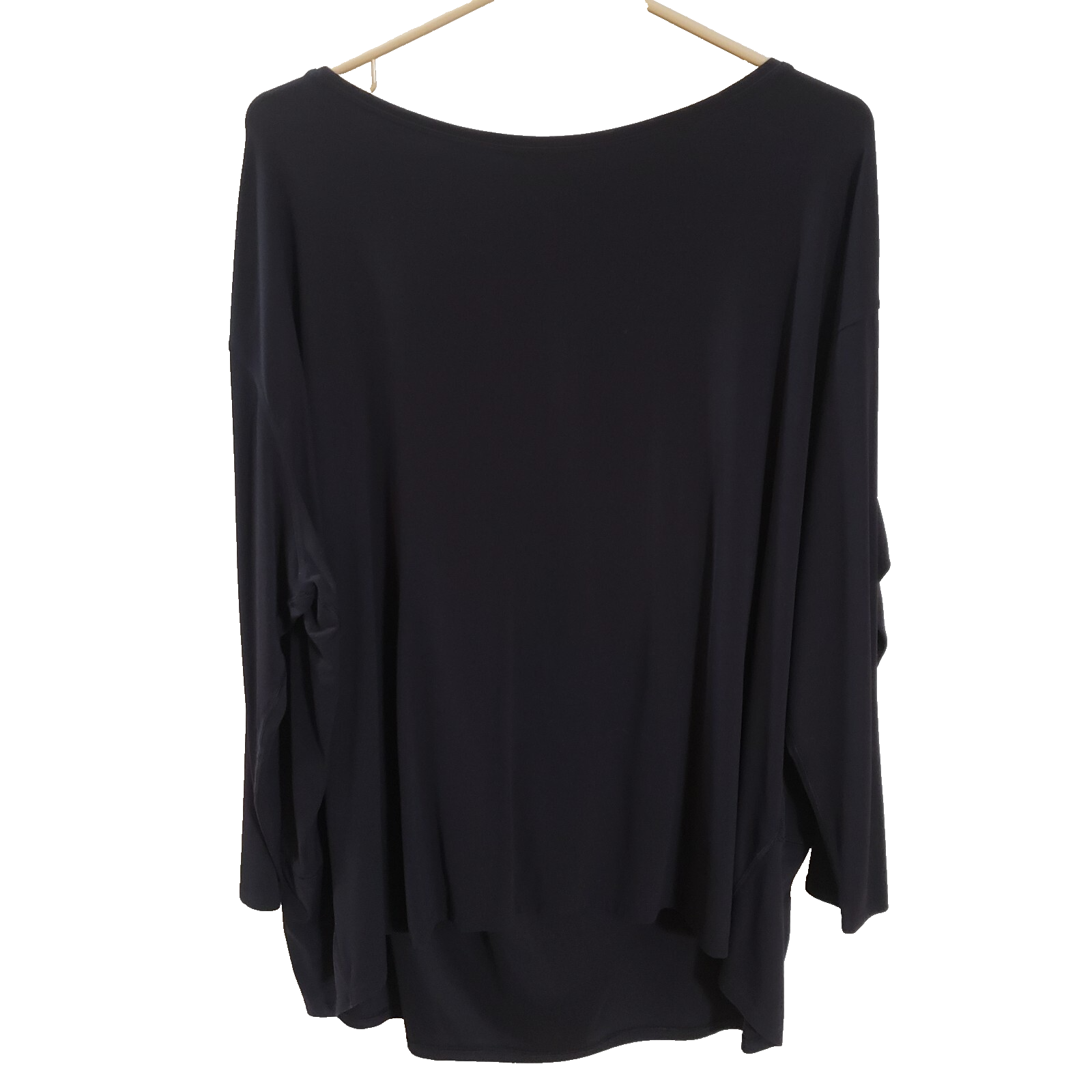 Lululemon Top Women Large Back in Action Long Sleeve Rulu Black Relaxed ...