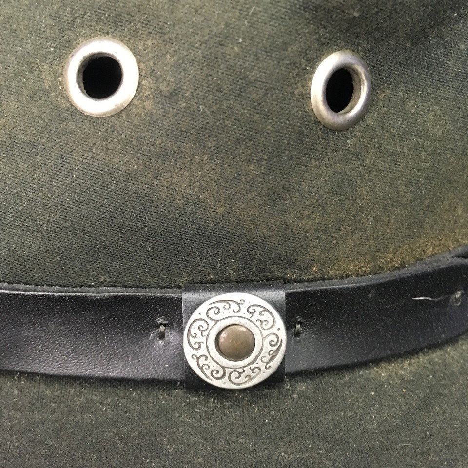 Outback Kodiak Mens Hat Wide Brimmed Leather With Chin Strap | eBay