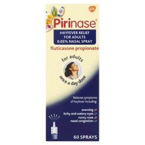 2x Pirinase Nasal Spray 60 Sprays Hayfever Relief Brand New Piriteze Adults