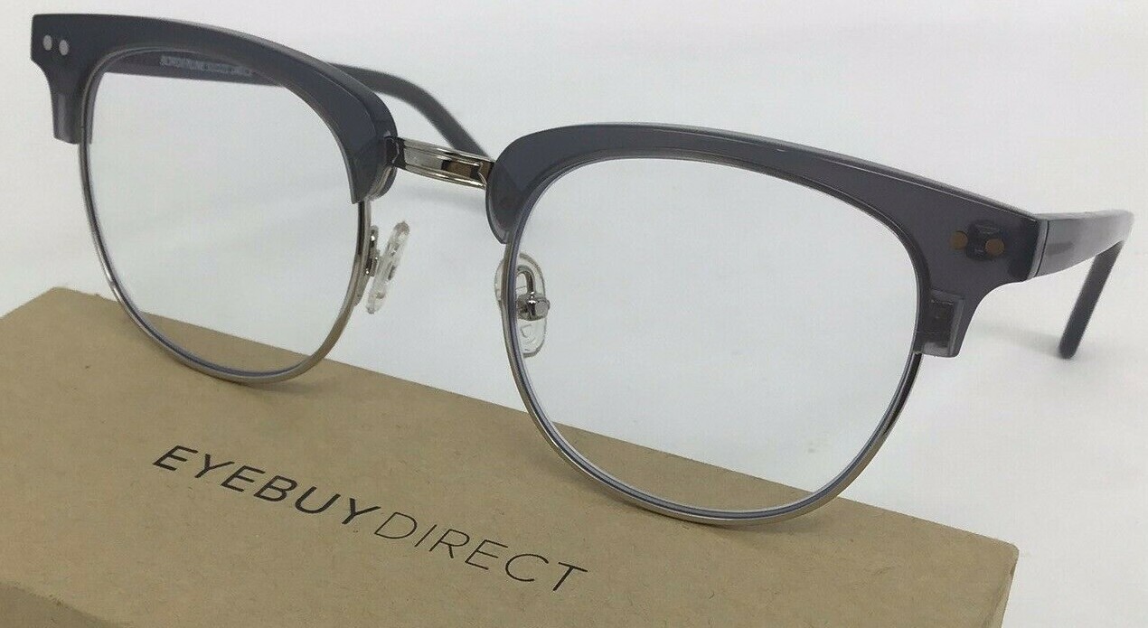 Eyebuydirect Borderline 51-21-140 C3 Browline Gray Eyeglasses FRAMES ONLY D22 | eBay