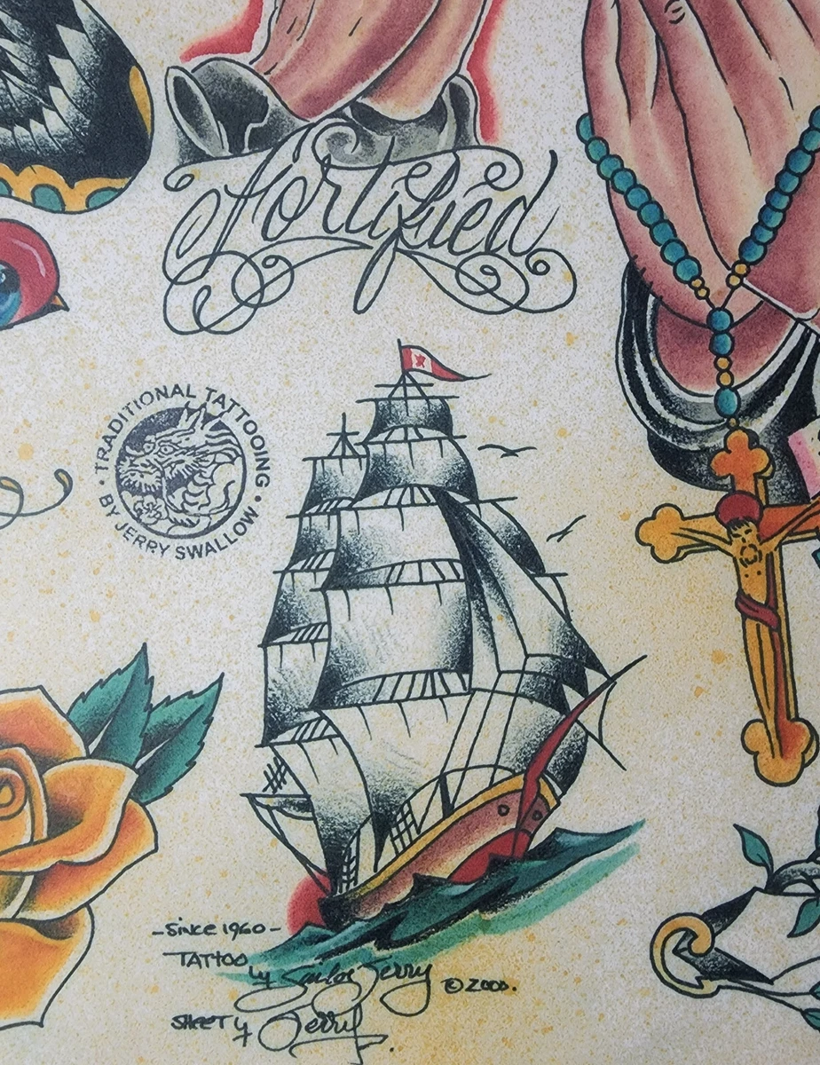 Sailor Jerry Ship Drawing