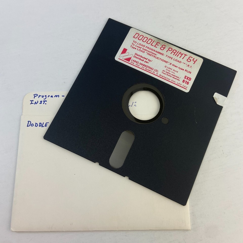 Doodle & Print 64 Commodore C64 Laing Marketing 1985 Program C64 Gold ...