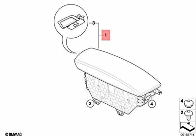 Genuine BMW Hybrid X5 X6 E70 E71 E72 Armrest Front Middle Right ...