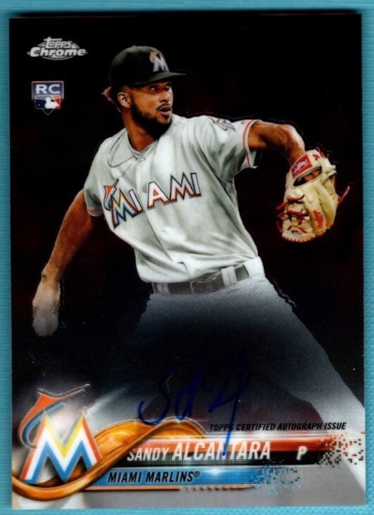 2018 Topps Chrome Rookie Autograph Auto Sandy Alcantara CARD # RA-SA | eBay