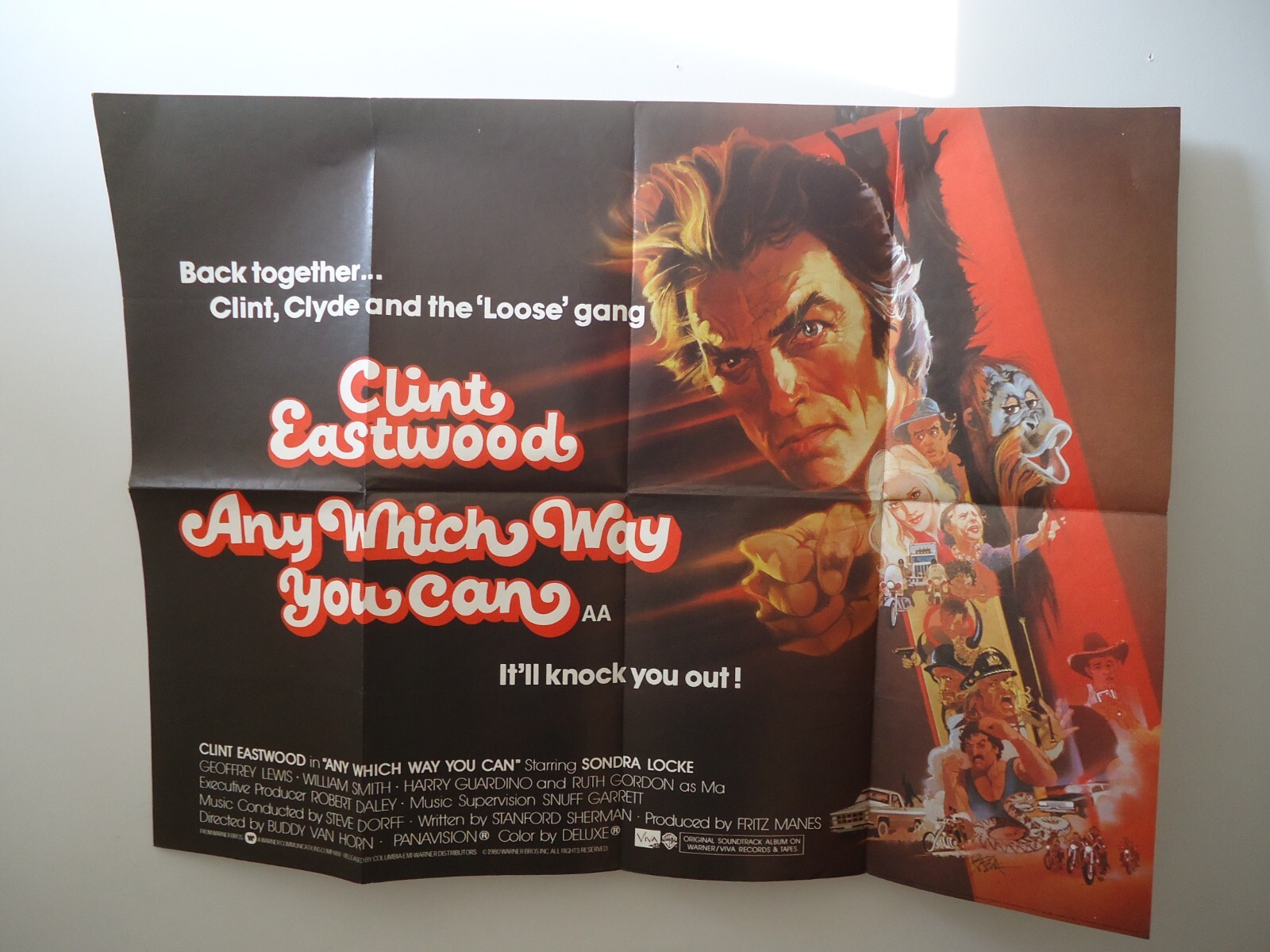 CLINT EASTWOOD/ANY WHICH WAY YOU CAN/ U4F/ british quad poster | eBay
