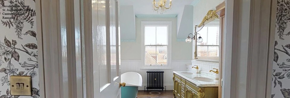 Roll Top Double Slipper Cast Iron Bath NO TAP HOLES+ Complete Package ...