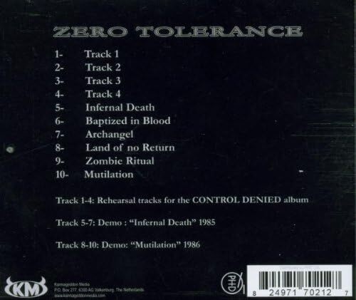 Chuck Schuldiner Zero Tolerance (CD) Album | eBay
