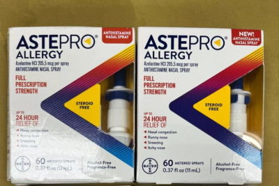2 Pack Astepro Allergy Nasal Spray, 60 Sprays in Each Box, Exp 08/25 ...