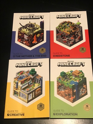 Lot of 4 Mojang Minecraft Guide to: Nether, Creative, Redstone ...