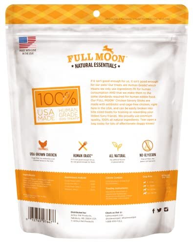 All Natural Human Grade Dog Treats Essential Chicken Savory Sticks 24 ...