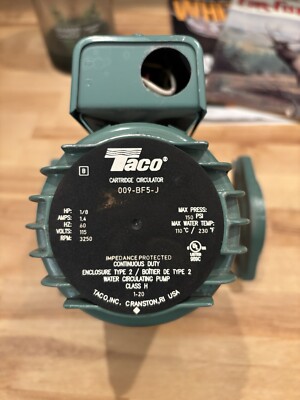 Taco 009 BF5-J Circulating Pump for Outdoor Wood Boilers & More ...