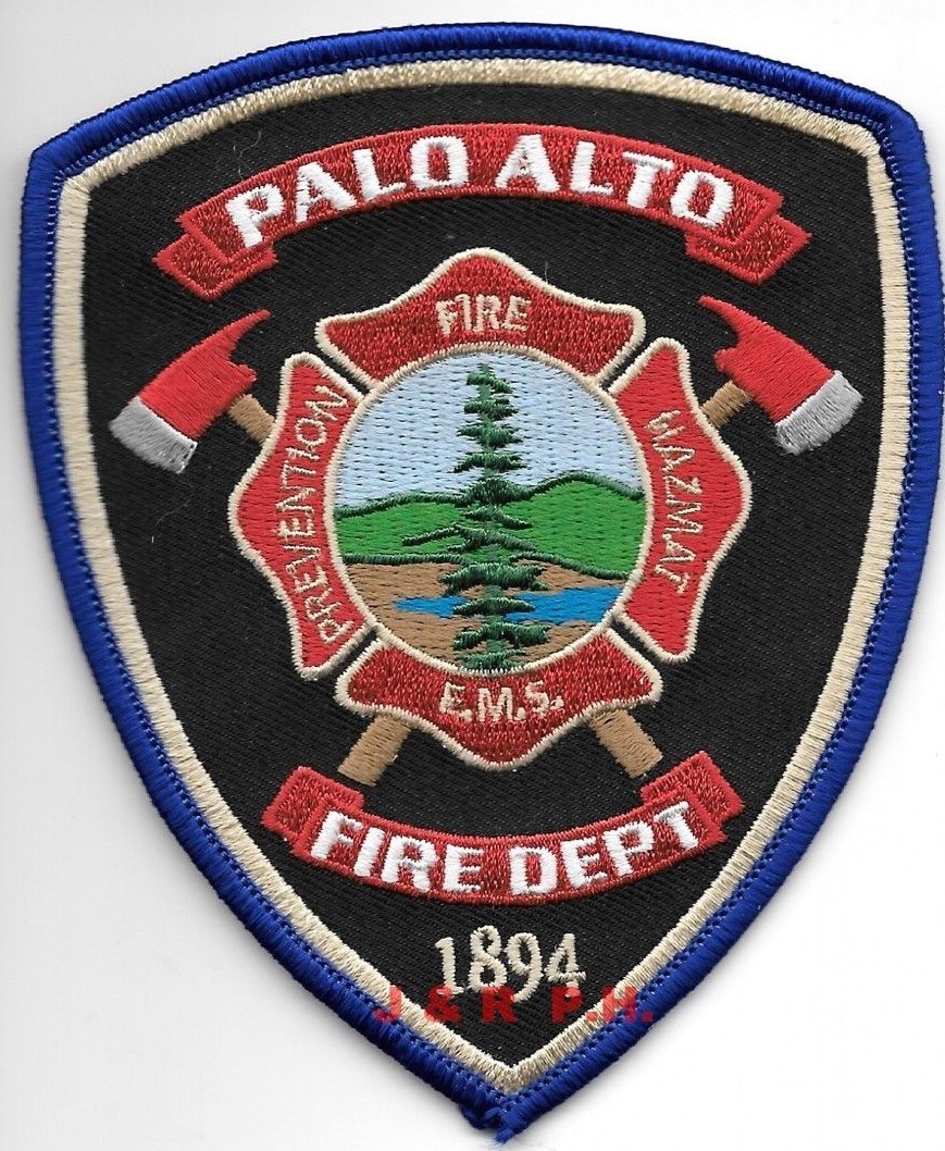 Palo Alto Fire - HAZMAT - 1894, California (3.75" x 4.5" size) fire ...