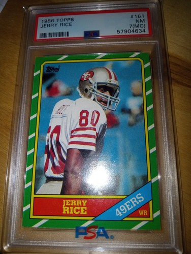 1986 Topps Jerry Rice Rookie #161 PSA 7 (READ DETAILED DESCRIPTION ...