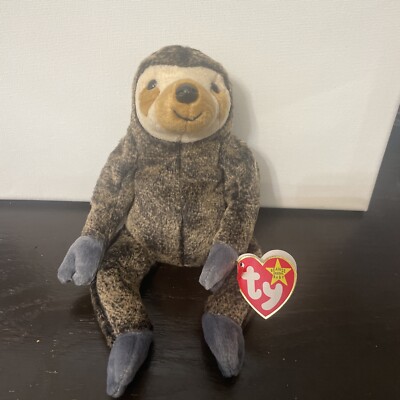 Ty Beanie Baby Slowpoke the Sloth DOB May 20, 1999 MWMT Free Shipping ...