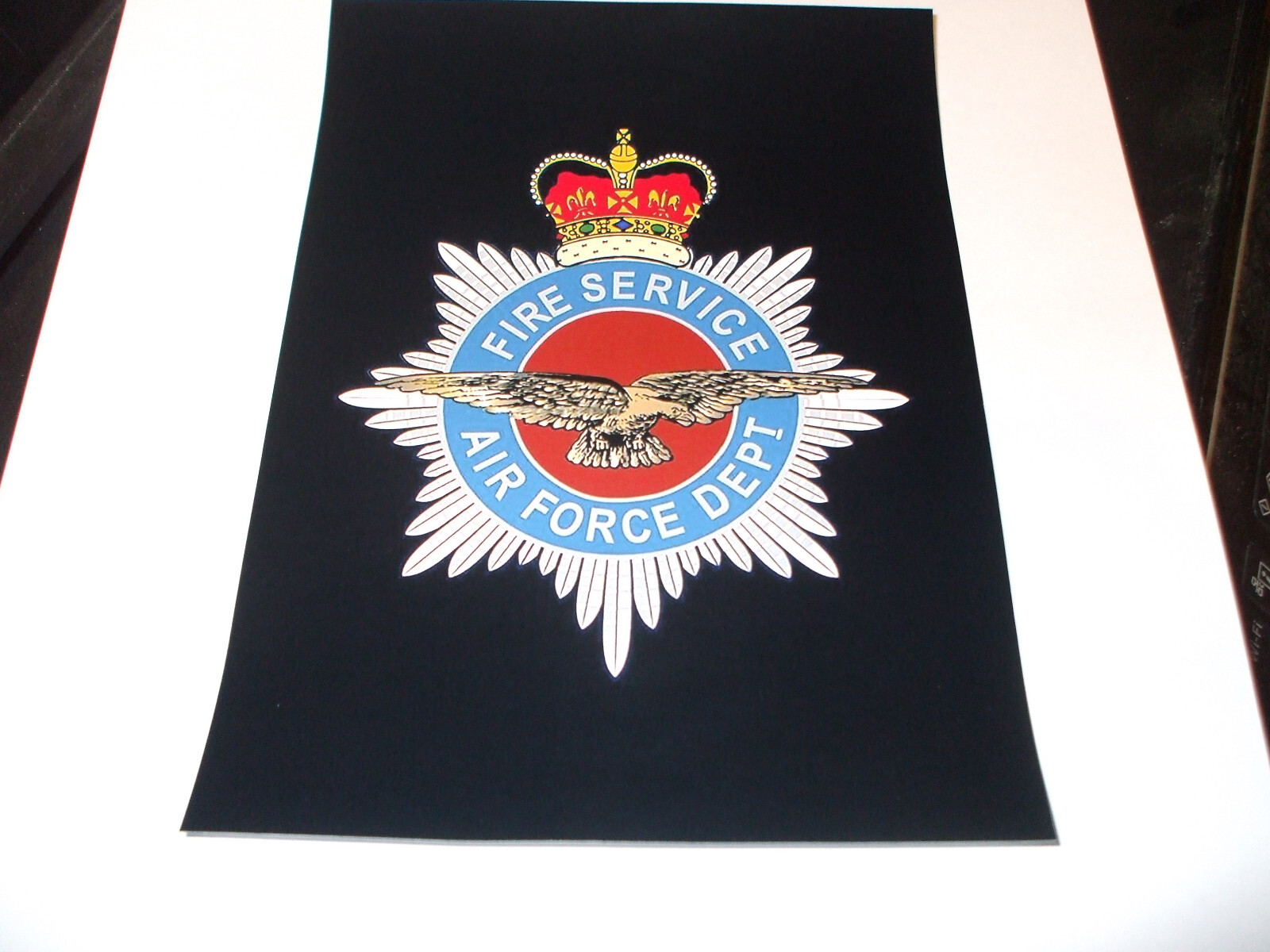 ROYAL AIR FORCE FIRE SERVICE,AIR FORCE DEPT 7X5 INCH STICKER | eBay