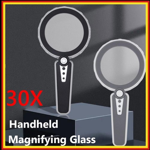 30X HD Magnifying Glass 3 Lighting Modes 12 LED Reading Magnifer for ...