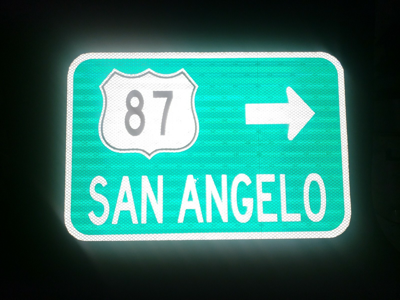 SAN ANGELO US ROUTE 87 road sign - Texas DOT | eBay