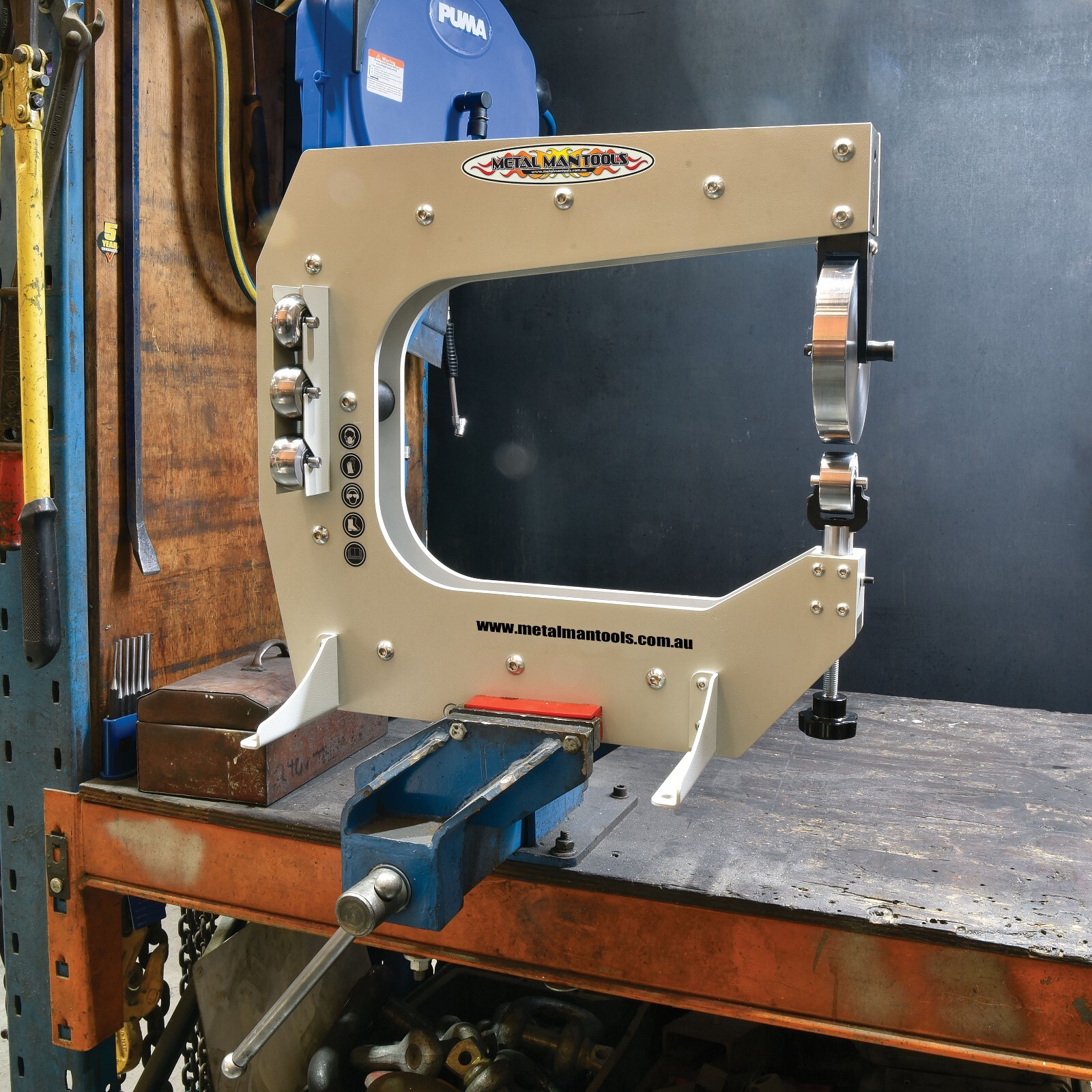 ENGLISH WHEEL BENCH MOUNT, PANEL BEATING, METAL FABRICATION, WHEELING ...