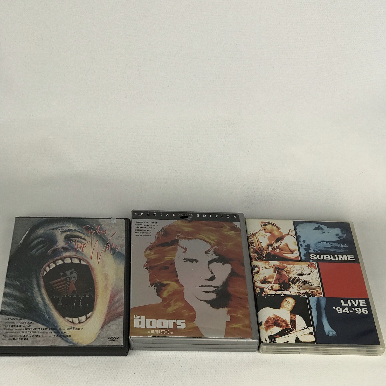 Lot Of 6 DVDs- Pink Floyd The Wall W/Poster, The Doors, Sublime & The ...