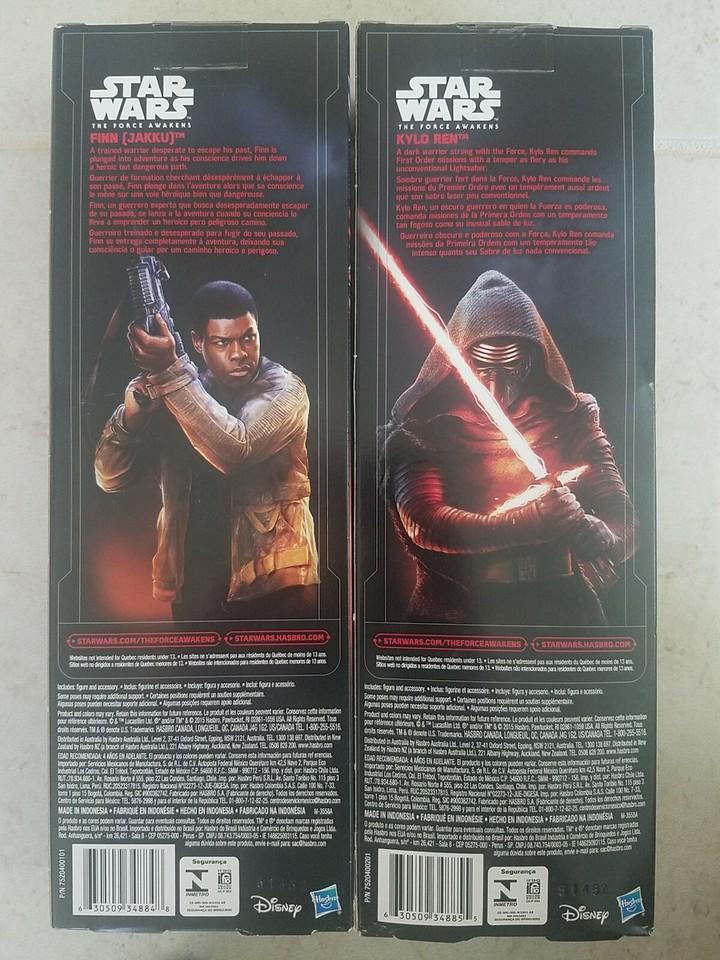 NEW 2015 STAR WARS FORCE AWAKENS MOVIE 12IN FINN JAKKU & KYLO REN ...