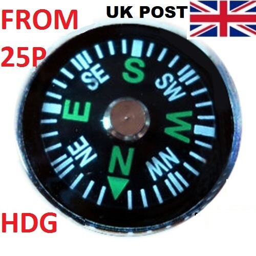 EXPLORER MINI BUTTON COMPASS 20mm 2cm MAP | Grelly UK