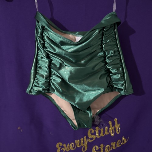 Size MEDIUM Unique Vintage Swim Bottom Shimmery Green | eBay