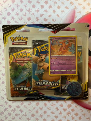 pokemon sun and moon team up 3 pack blister | eBay Australia