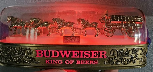 Budweiser Clydesdale Bar Light Register Topper Vintage Rare Anheuser ...