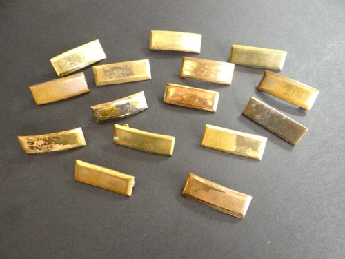 WWII Lot of (15) US Army 2nd Lieutenant Military Bars Rank Insignia ...