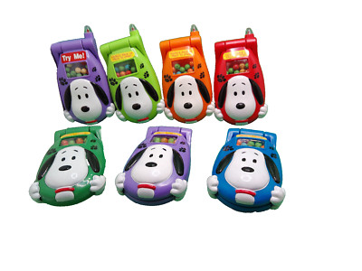 Snoopy Peanuts lot 7 Galerie candy cell phone toy 2009 issued many ...