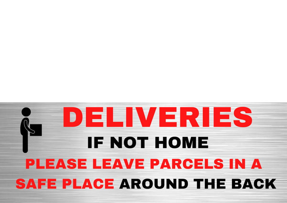 PARCELS & POST DELIVERY INSTRUCTIONS STICKERS WATERPROOF free postage ...