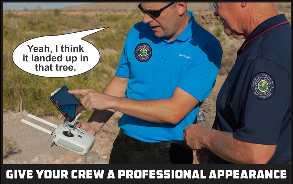 FAA Certified Remote Pilot & US Flag Iron-On Patches - NEW | eBay