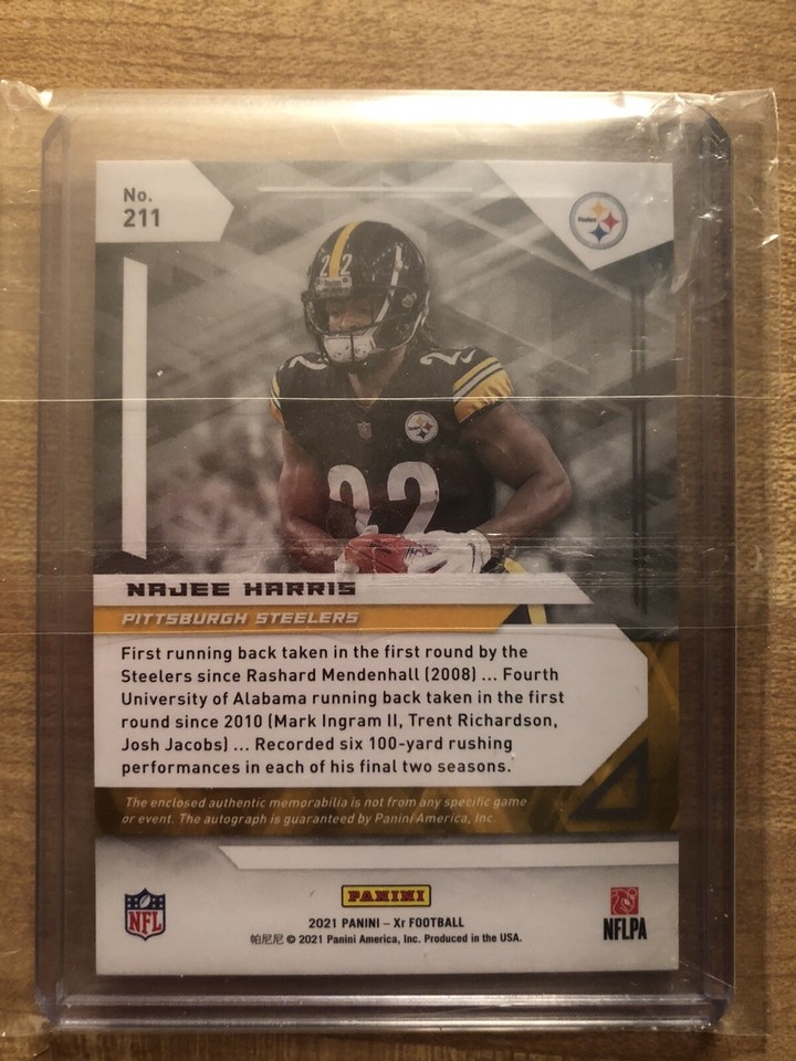 2021 Panini XR Najee Harris RC Rookie Patch Auto RPA #/149 fire 🔥 | eBay