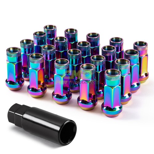 (20) OPEN END NEO CHROME FINISH EXTENDED LUG NUTS | 12X1.5 FIT MAZDA ...