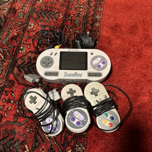 Hyperkin SupaBoy Handheld Portable Pocket SNES Console With Cables + 3 ...