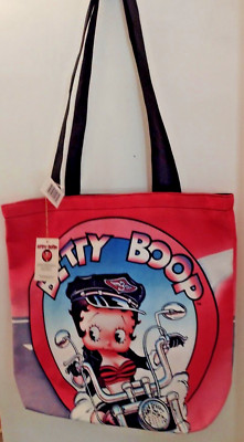 VINTAGE 2002 SALAMANDER GRAPHIX Betty Boop Motorcycle Tote Bag NEW WITH ...