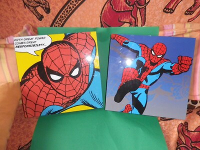 2 Cadre Marvel Spider man 30 cm X 30 cm impression sur plèxi | eBay