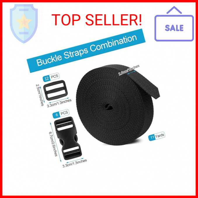 Buckle Straps 1 Inch, Webbing Straps Polypropylene 11 Yards, 6 PCS ...